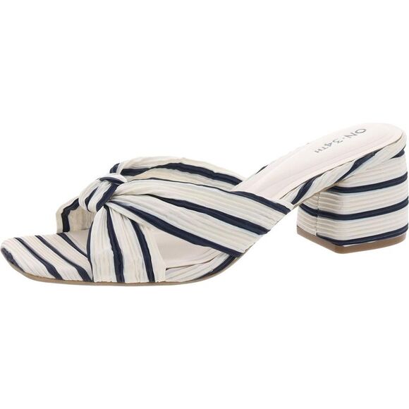 ON 34th | Shoes | On 34th Womens Ivory Textured Slip On Slides Block ...